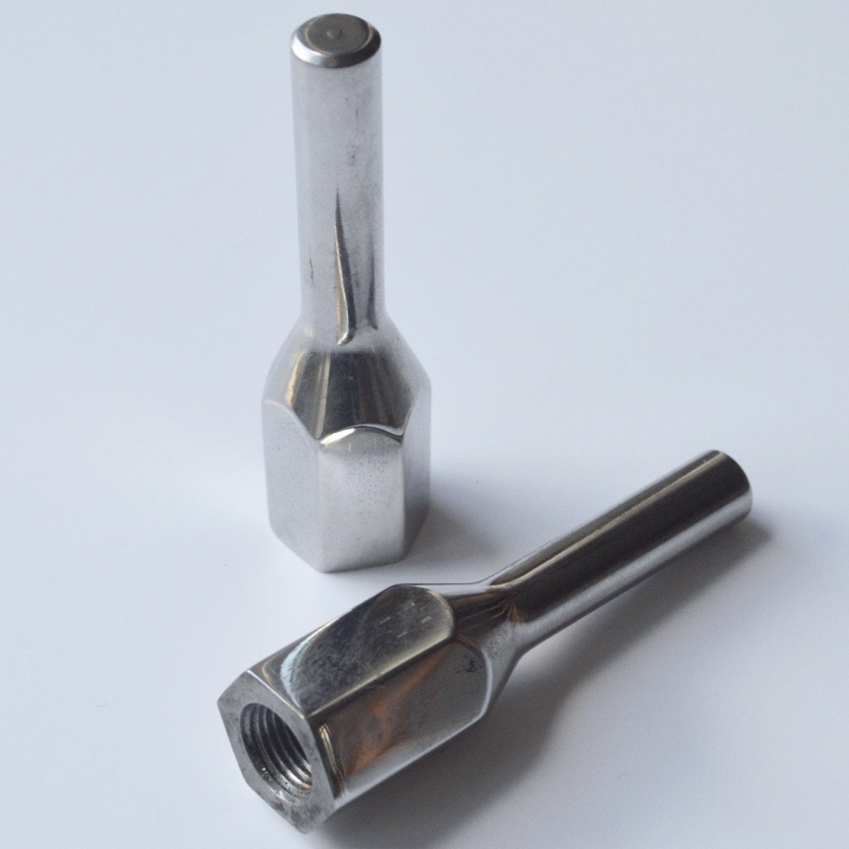 Triumph Twin 3TA 5TA Steering Stops and Pinch Bolts - Stainless Classics